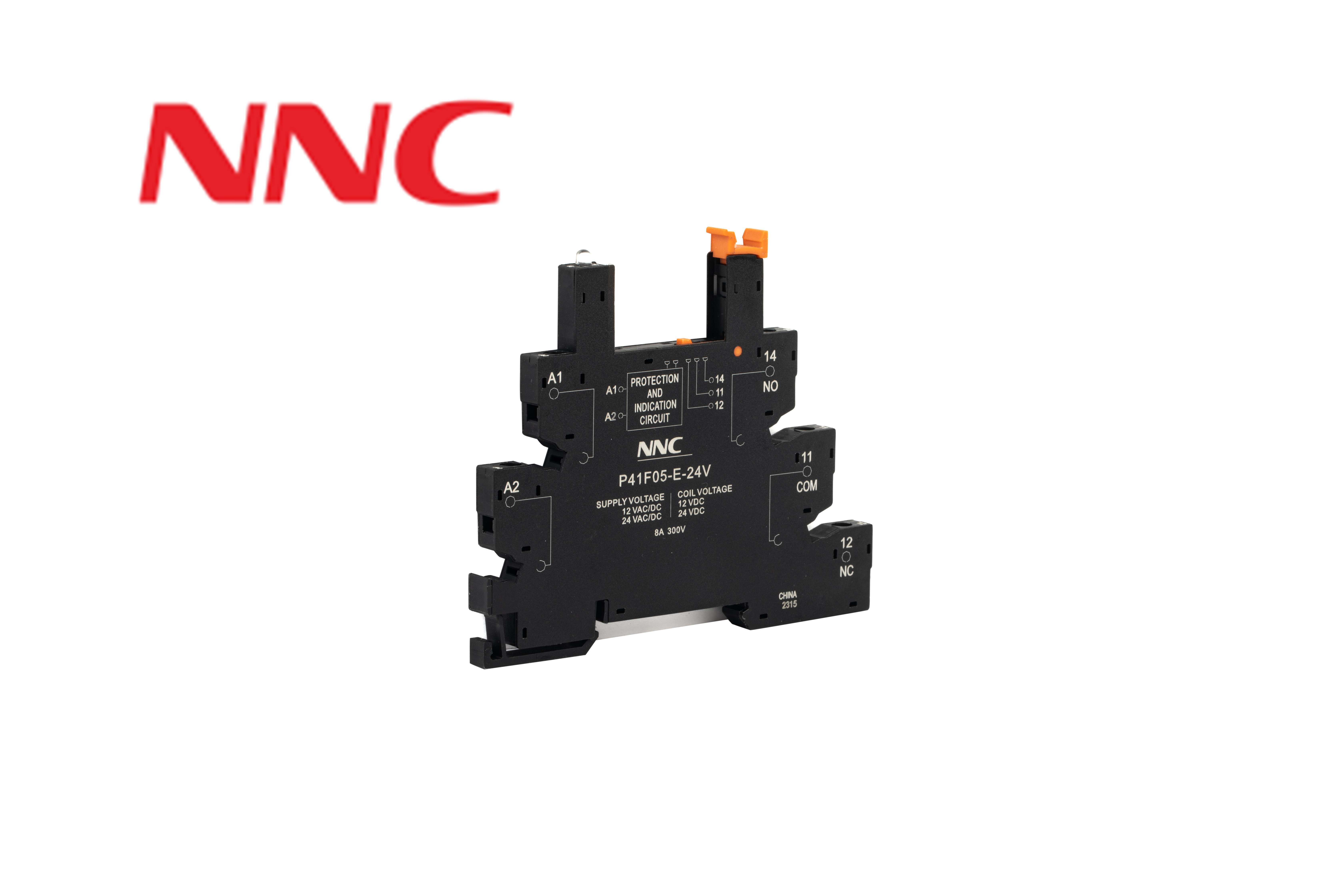 NNC Relay Socket P41F05-E-24V 8A Guide rail mounting type suitable for ...